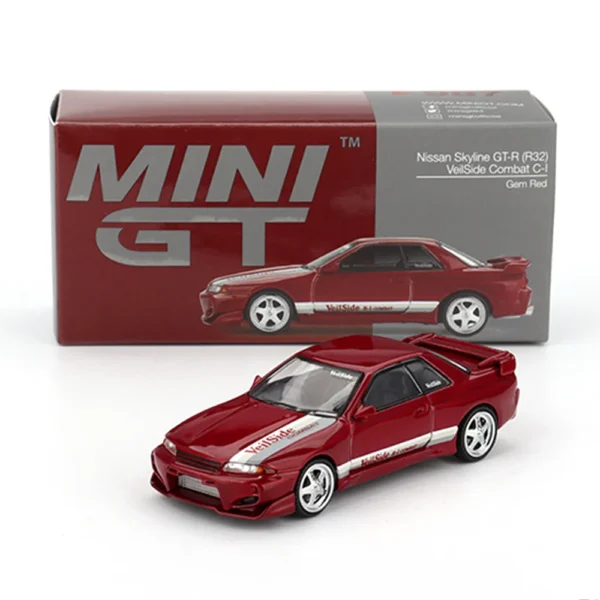 Mini GT – 987 NISSAN SKYLINE GT-R (R32) RED - Auta164