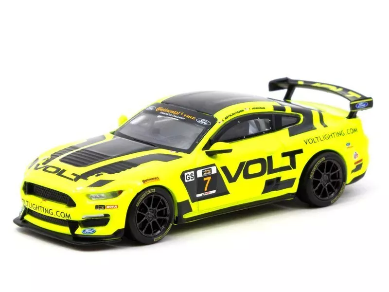 Tarmac Works – Ford Mustang GT4 Volt IMSA 2018 Yellow - Auta164